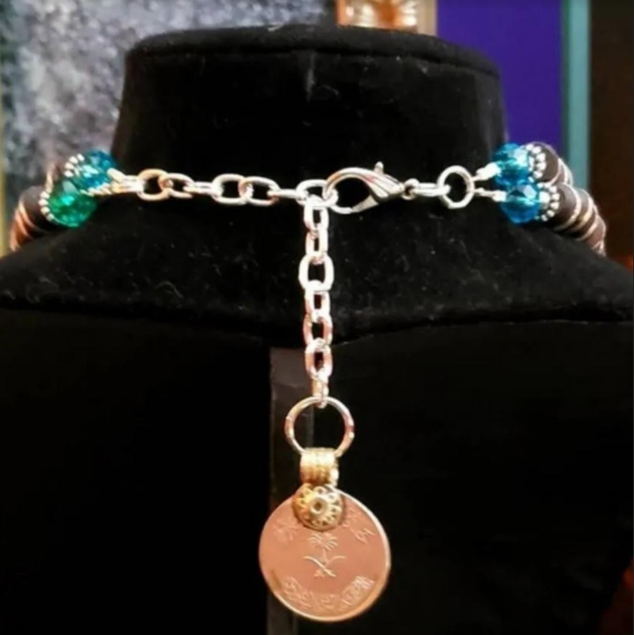 Oversized Zebu Bone Tribal Statement Necklace With Kuchi Coins & Tibet ...