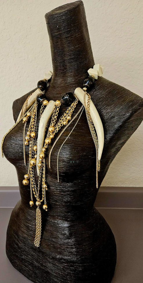 Runway Ready Avant Garde Necklace - One Of A Kind Couture Chest Piece ...